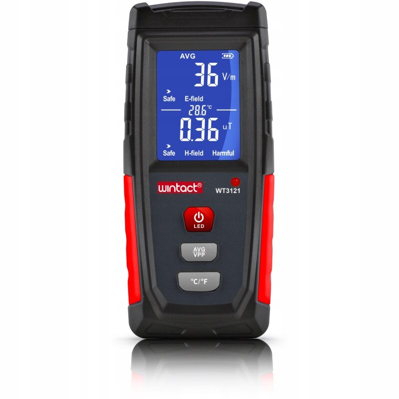 Детектор за електромагнитно излъчване Wintact, WT3121, LCD екран, USB, 60x25x133mm - eMAG.bg