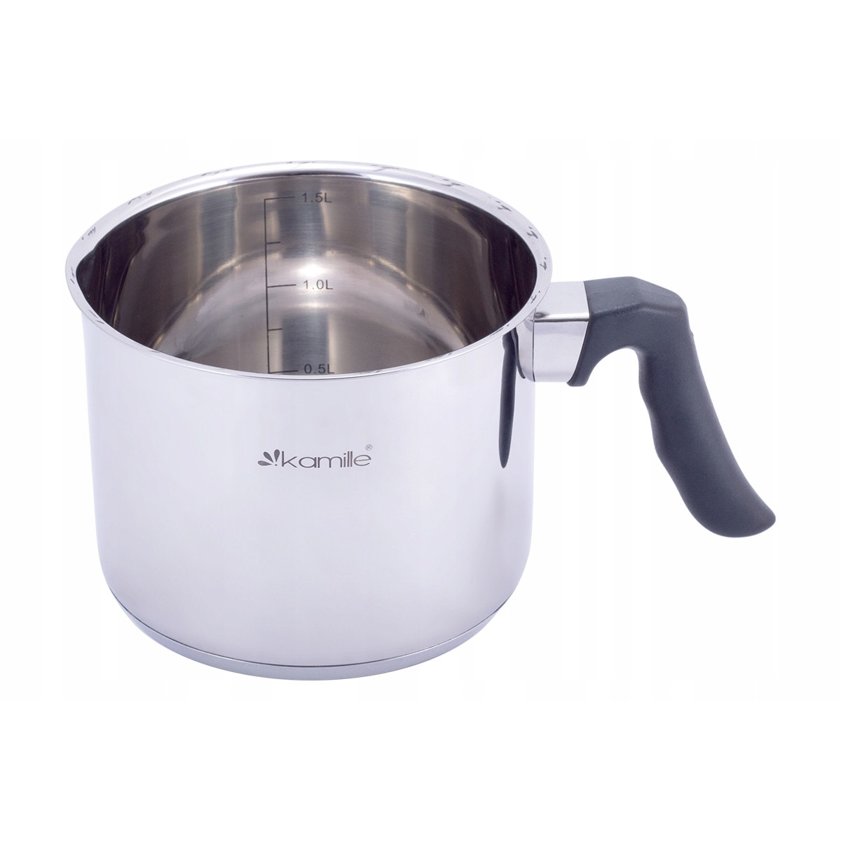 Oala pentru lapte Kamille KM-5843, inox, compatibila inductie, 14x11cm ...