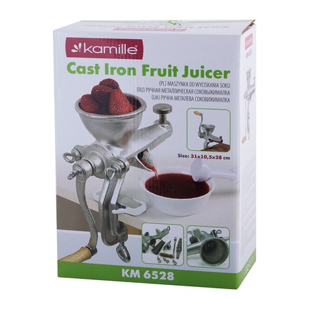 Storcator manual de fructe, Kamille, Fonta, Argintiu - eMAG.ro