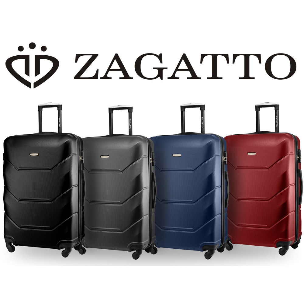 Troler mare, Zagatto®, Negru, Dimensiune 75x48x29 cm, Troller bagaj ...