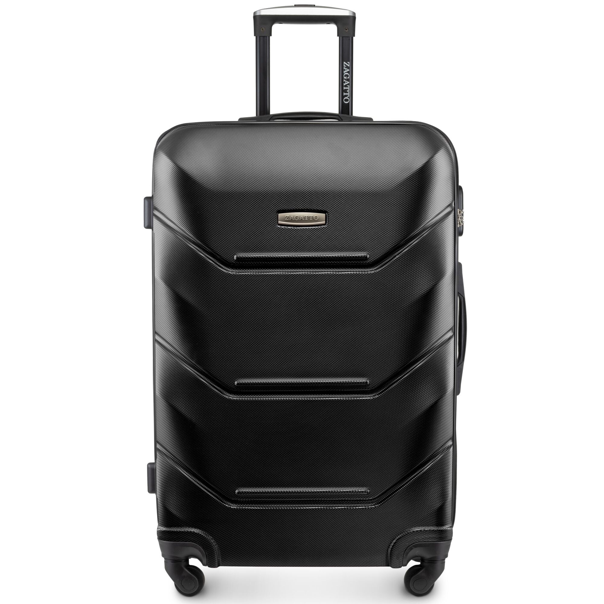 Troler mare, Zagatto®, Negru, Dimensiune 75x48x29 cm, Troller bagaj ...