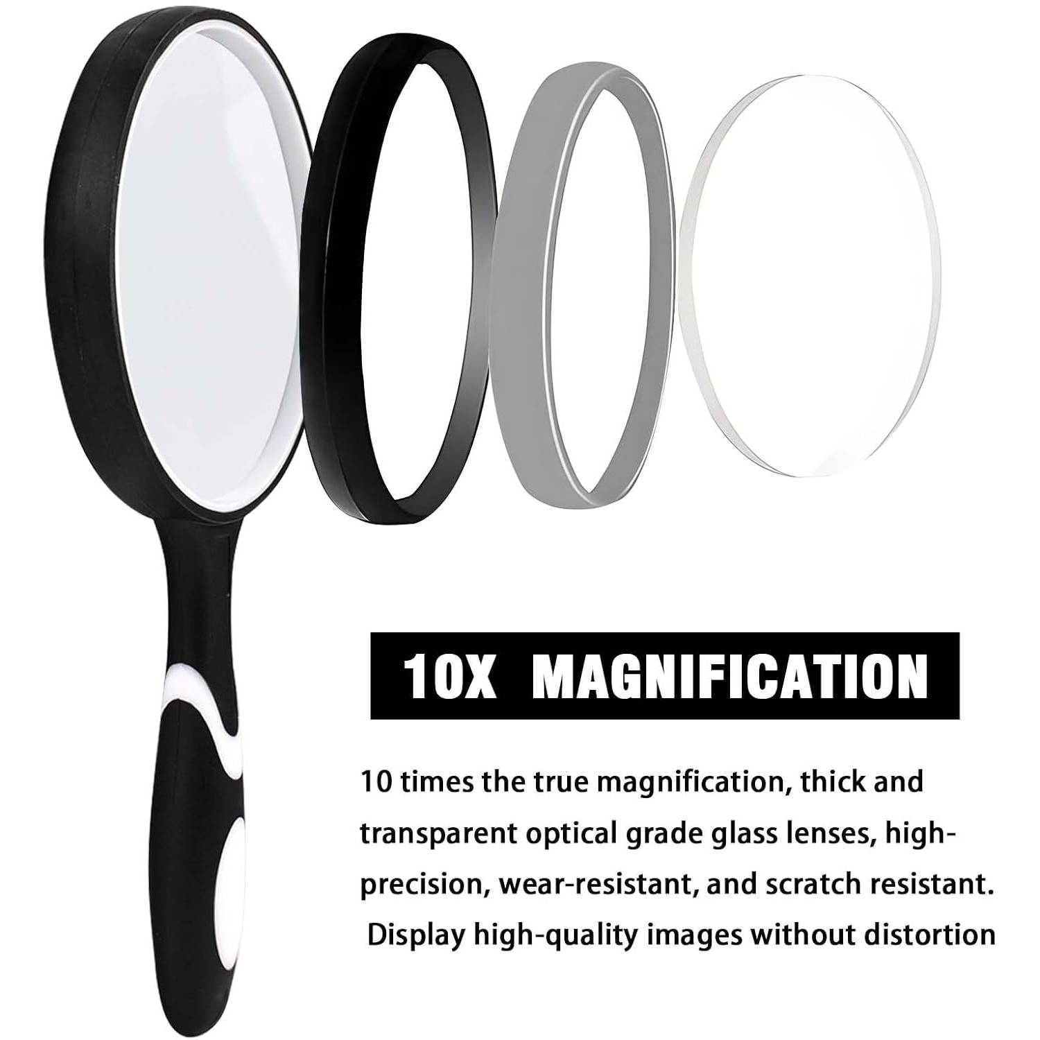 Lupa de citit profesionala, Diametru 75mm, Maxim 10x - eMAG.ro