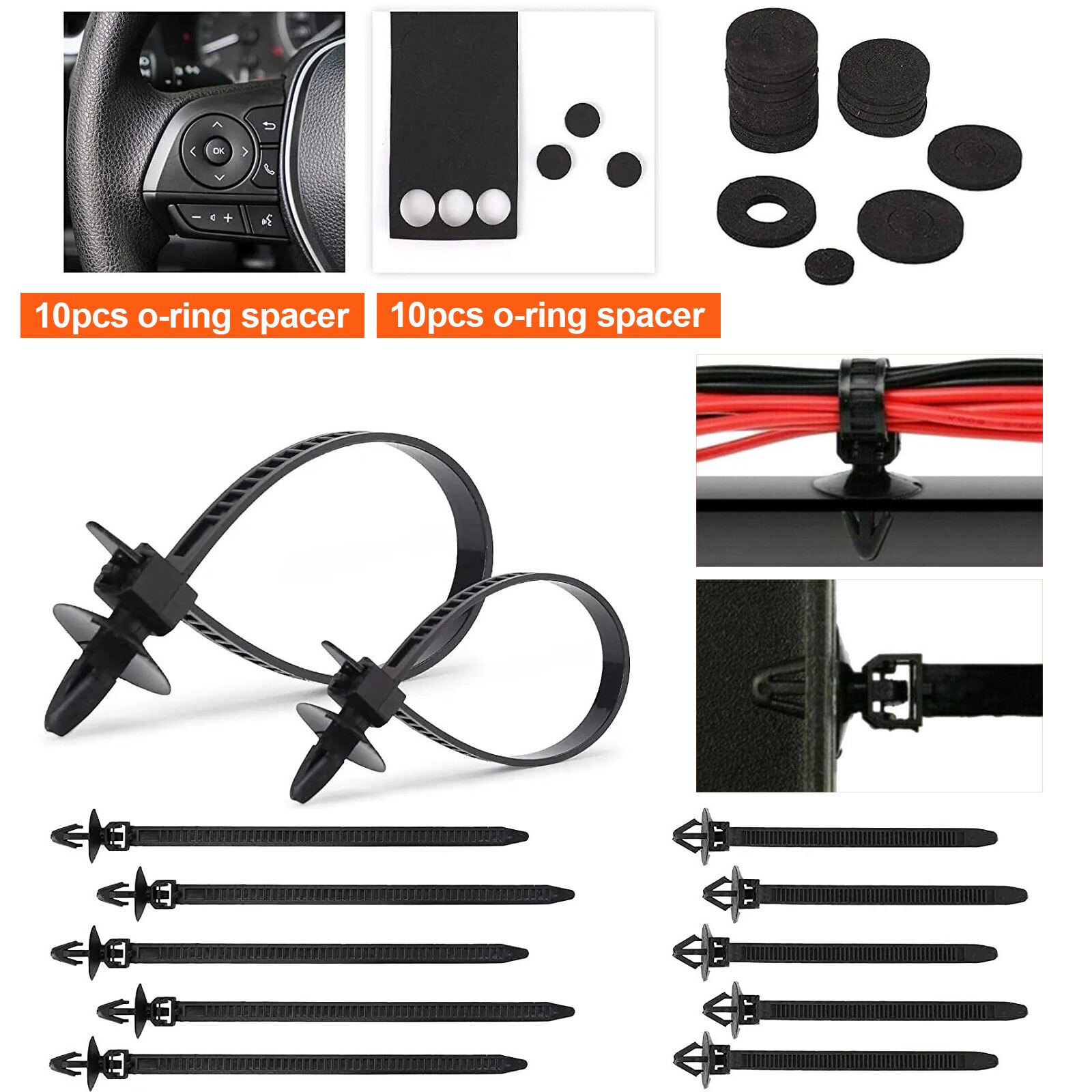 Set de Cleme Auto Universale gxwcyi, 18 Dimensiuni, Plastic, Multicolor ...