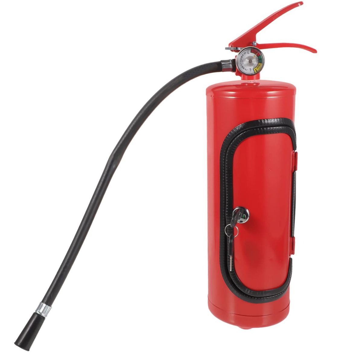 Mini bar in forma de extinctor, rosu, cu suport pahare si pahare shot ...