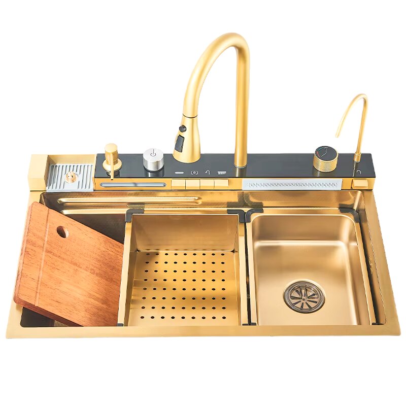 Chiuveta Multifunctionala Premium, afisaj LCD, din Otel Inoxidabil cu 2 ...