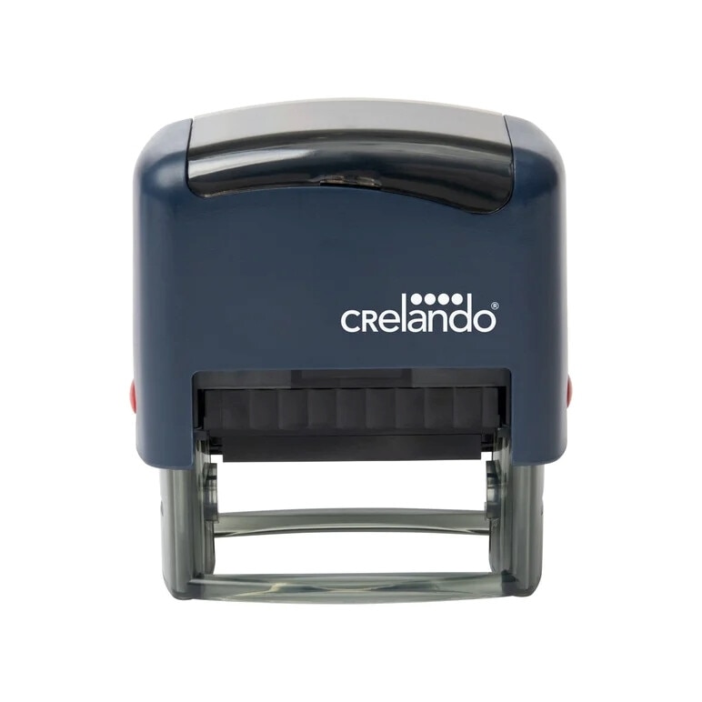 Stampila personalizabila Crelando de birou cu auto-setare, 4 linii de ...