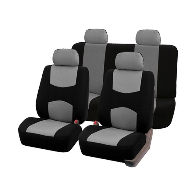 Huse auto, universale, gri cu negru, 8 bucati - eMAG.ro