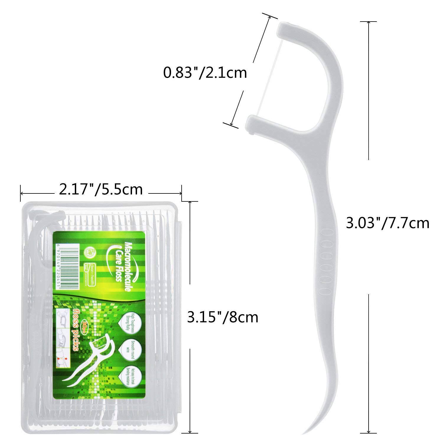 Set Ata dentara cu scobitoare JENUOS, ultra-rezistenta, aroma de menta ...