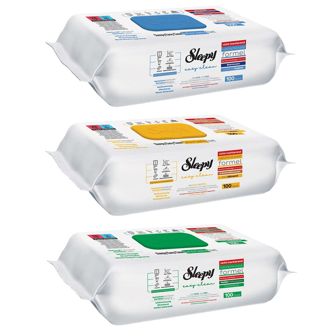 PACHET - 3 X Servetele Umede Sleepy Easy Clean Multisuprafete, 100 Buc ...