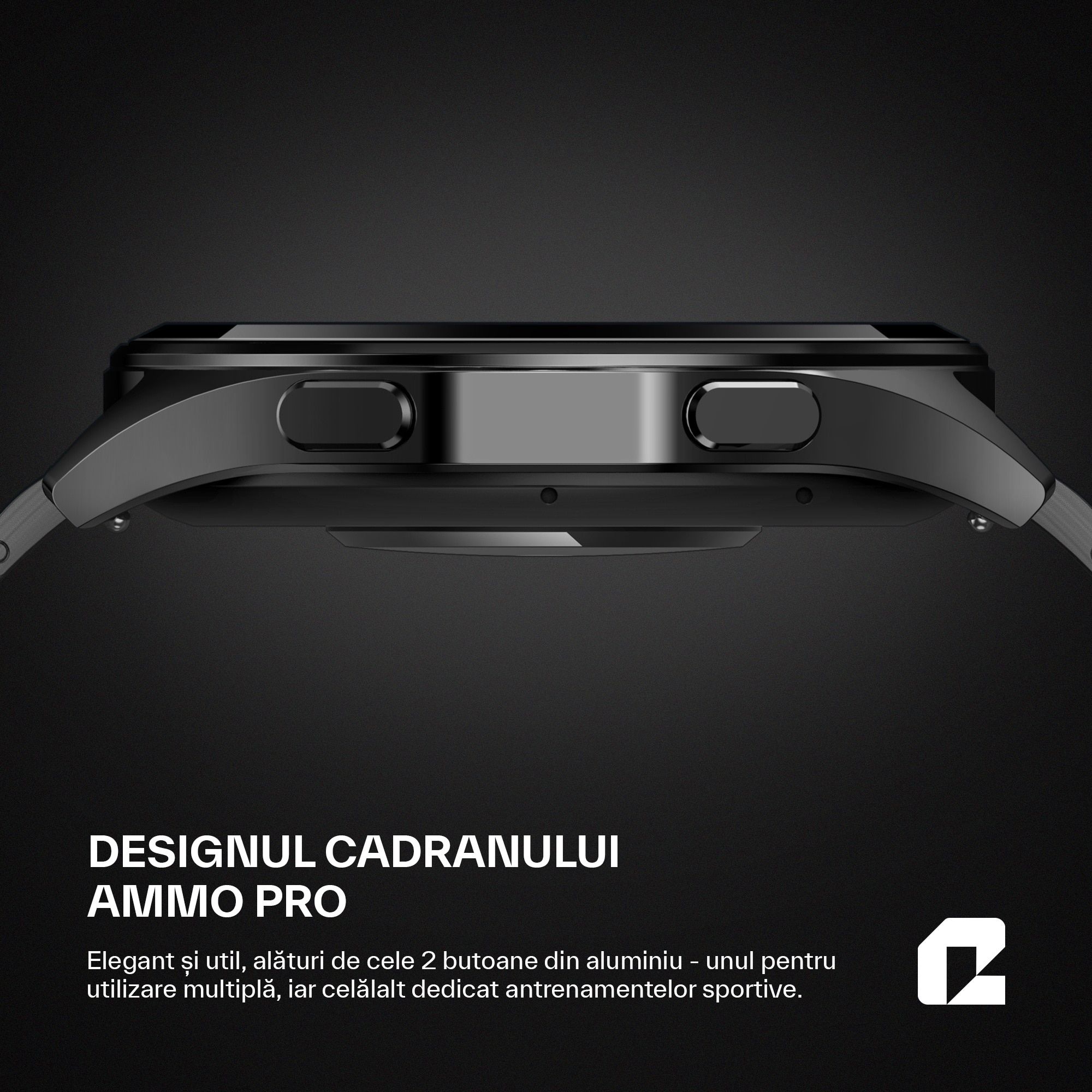 Ceas smartwatch barbati, Qualtec by Koppel®, ecran AMOLED 1.43 ...