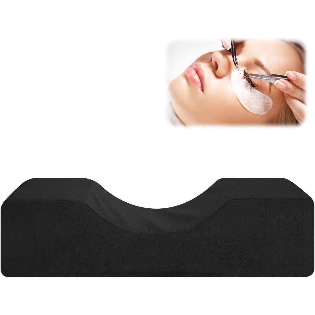 Perna pentru extensii de gene, U-shaped, spuma cu memorie, husa din ...