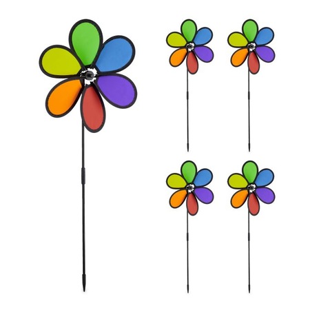 Set de 5 morisca de vant, cu flori, 66 x 27 x 7 cm - eMAG.ro