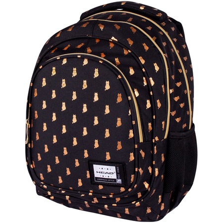 Ghiozdan,Head, 3 compartimente, Golden Kitty - eMAG.ro