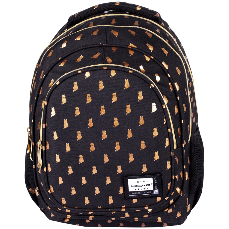 Ghiozdan,Head, 3 compartimente, Golden Kitty - eMAG.ro