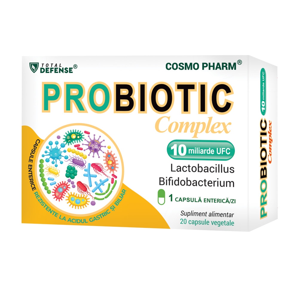 Probiotic Complex 10 miliarde, Cosmo Pharm, 20 capsule - eMAG.ro