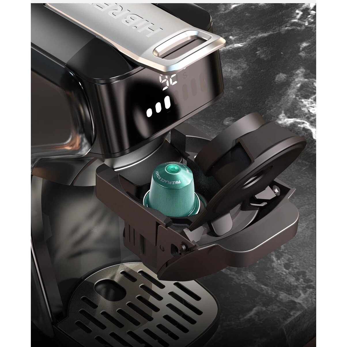 Espressor cu capsule 6in1 HiBREW H1B, Espresso multiplu cald/rece, 20 ...