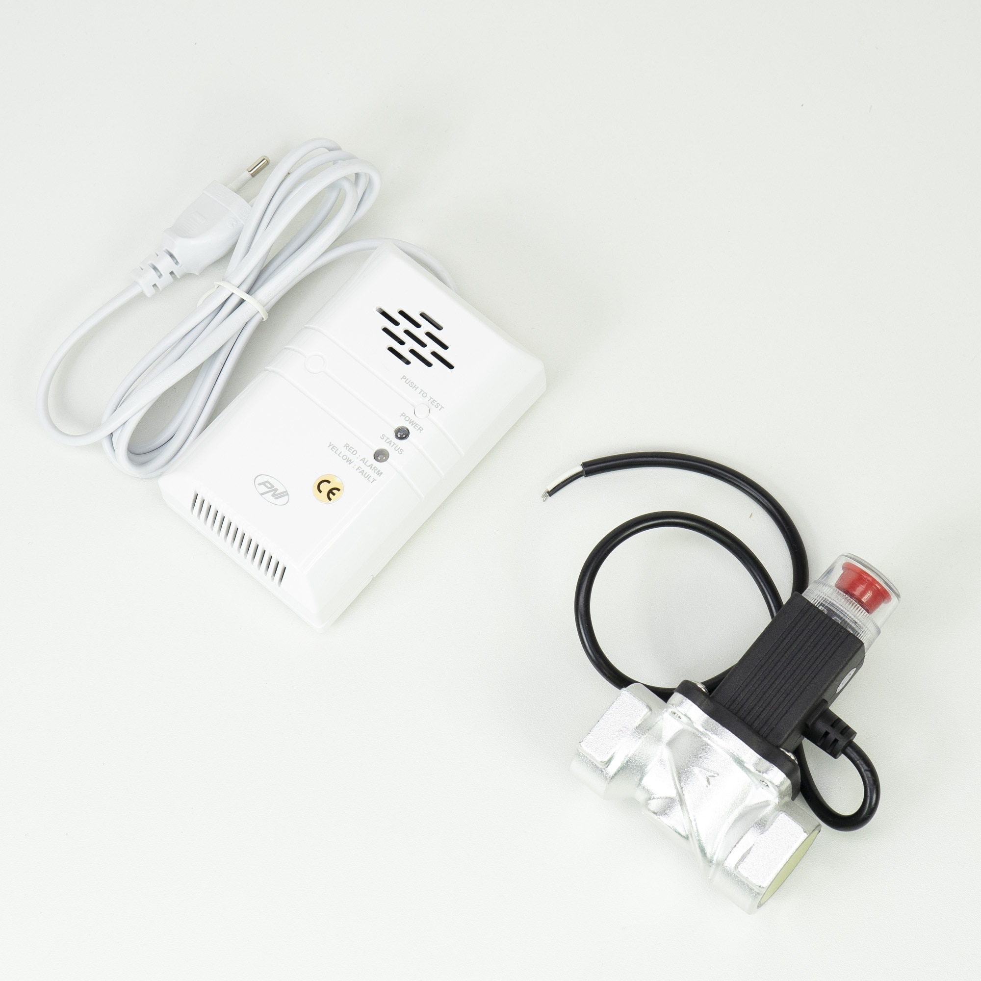 Kit senzor de gaz si electrovalva PNI Safe House 400, 3/4 inch, alarma ...
