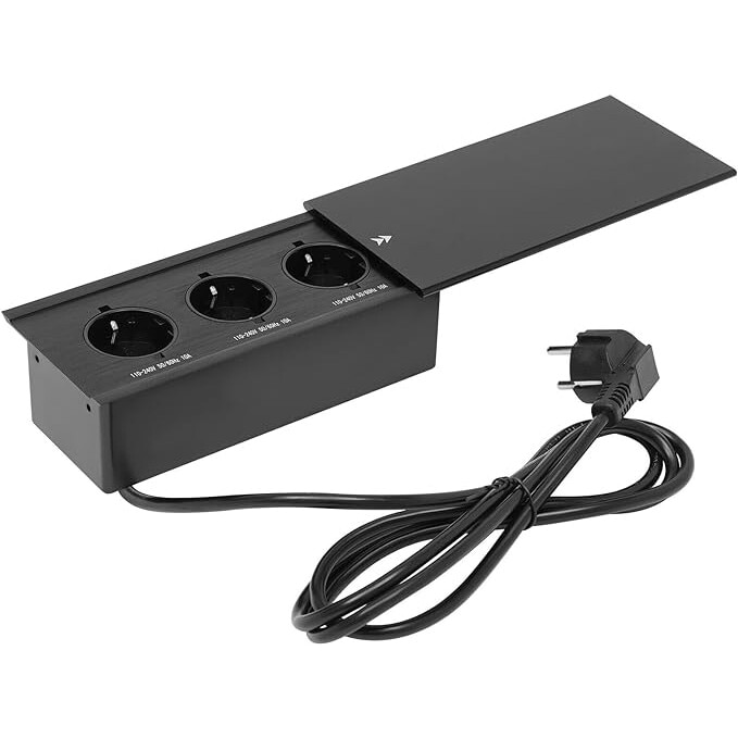 Priza incorporabila in blat REMITEN, ideala pentru Birou, Bucatarie ...