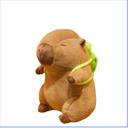 Jucarie de plus Capybara, cu broscuta, 30cm - eMAG.ro