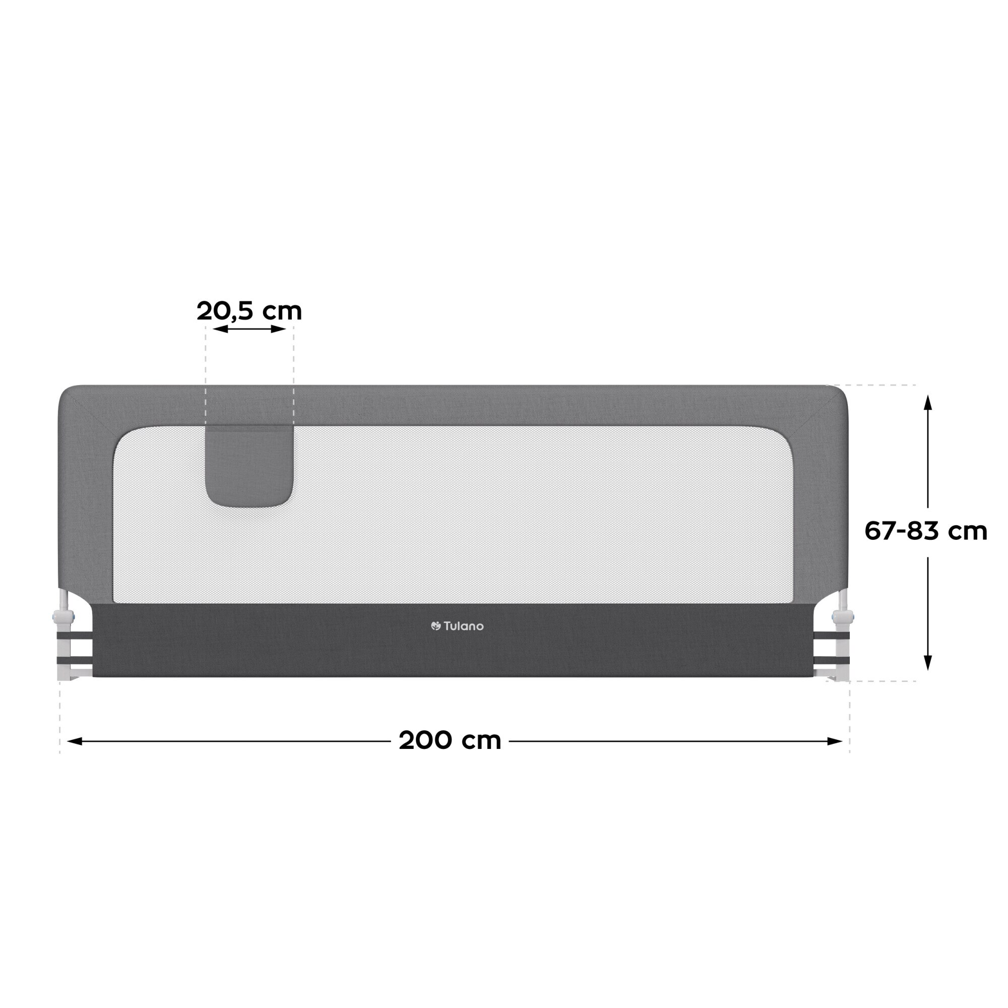 Bariera de protectie pentru pat, margine de siguranta 200 Cm Tulano ...