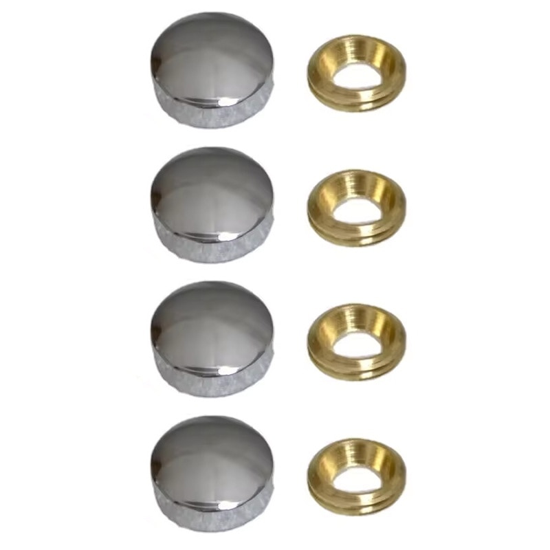 Capac decorativ pentru surub, argintiu, 20 mm, 4 buc / set - eMAG.ro