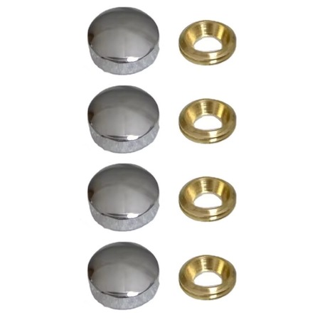 Capac decorativ pentru surub, argintiu, 20 mm, 4 buc / set - eMAG.ro