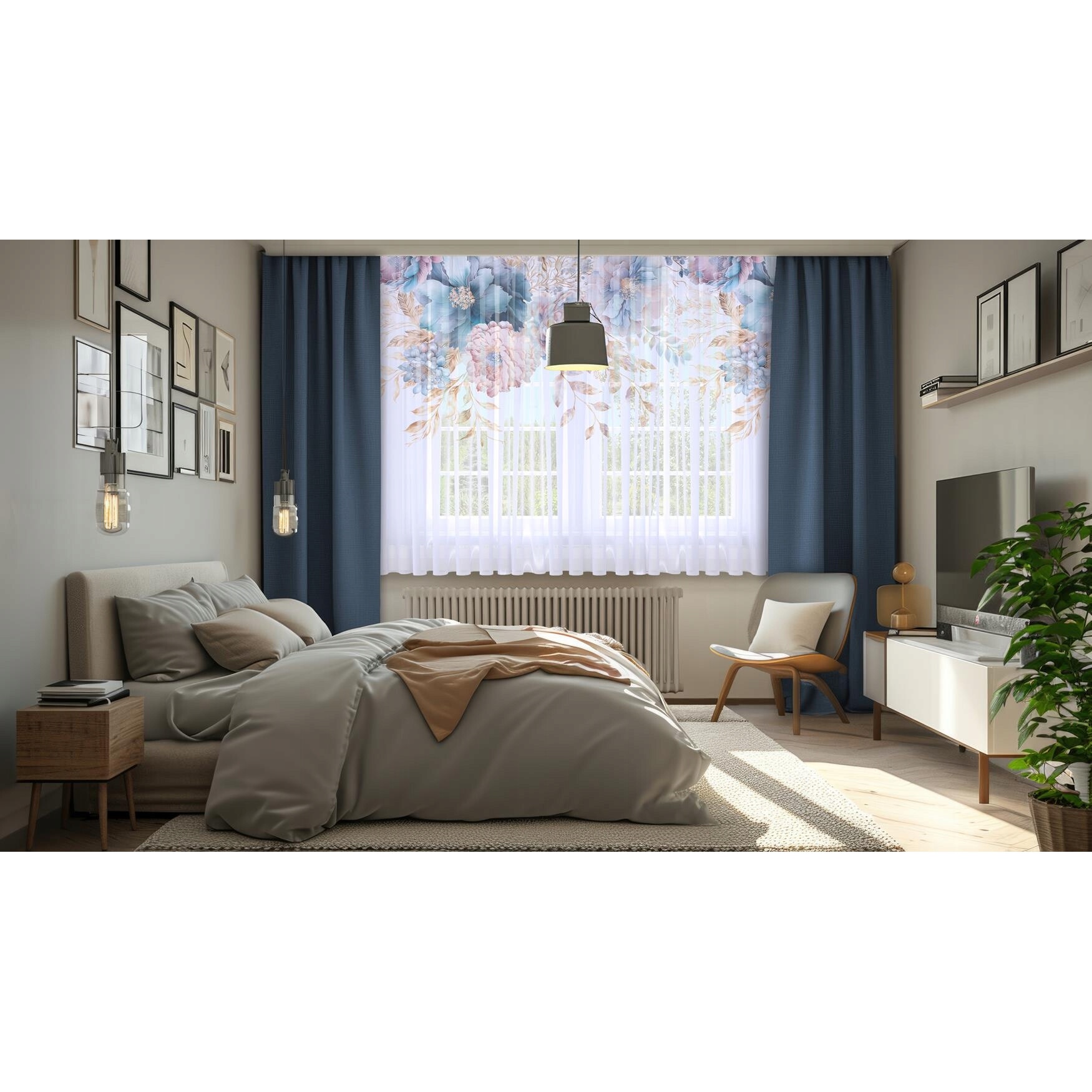 Perdea Gata Confectionata, Homeview, FNG150, Rejansa, Inele, Bride, Poliester, Voal, Simpla ...