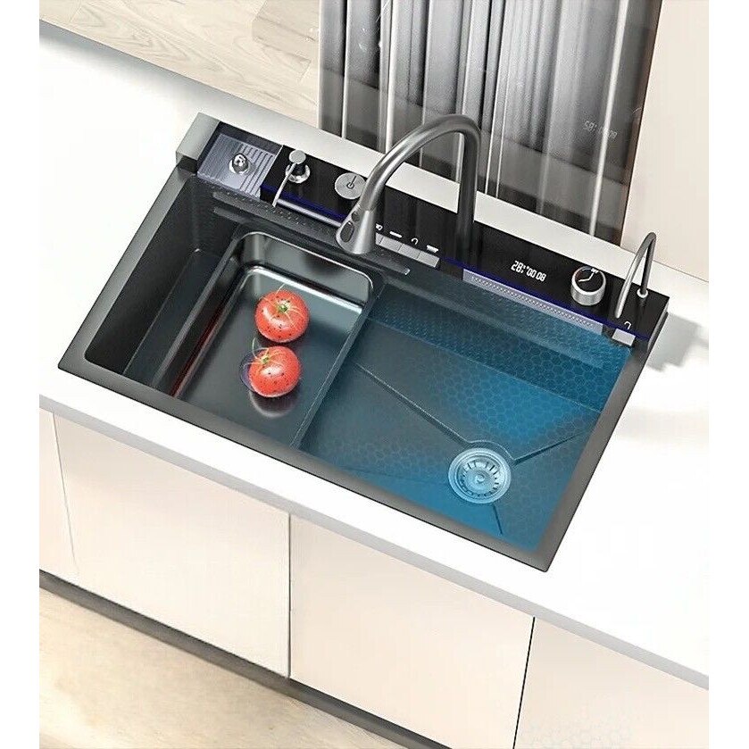 Chiuveta Multifunctionala Premium, din Otel Inoxidabil cu 2 cascade ...