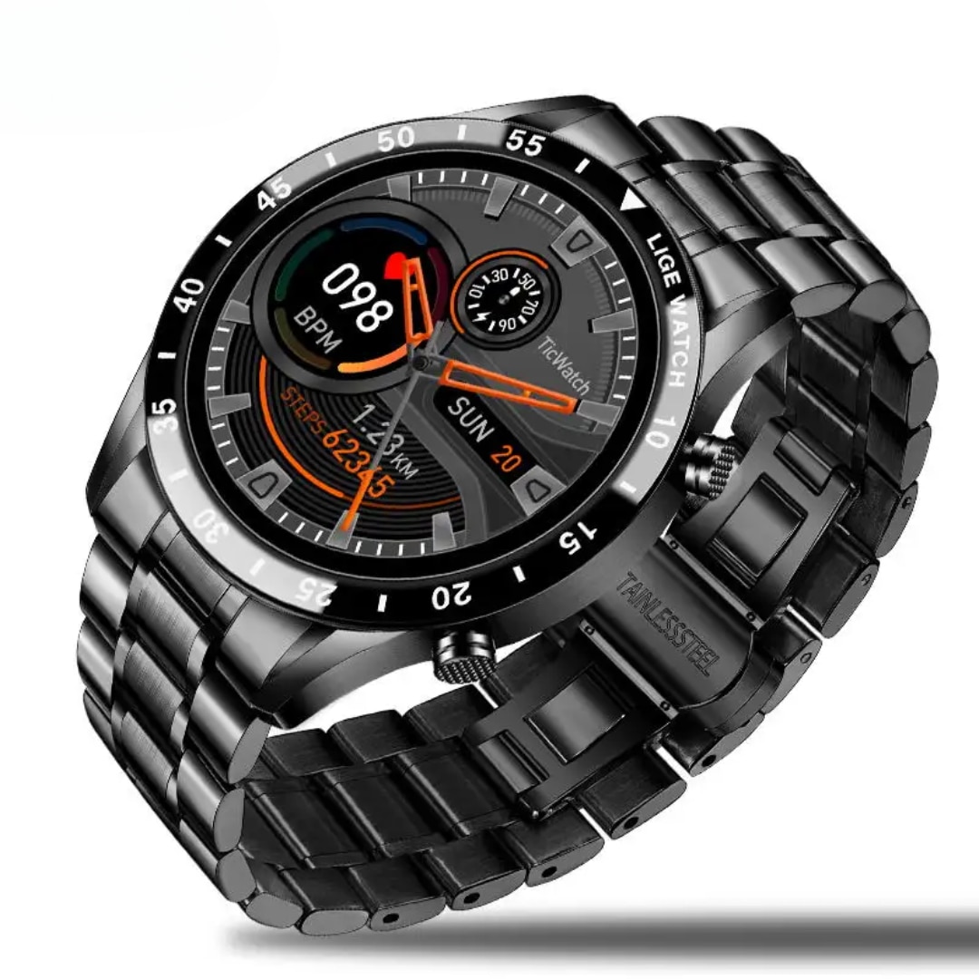 Ceas Smartwatch, barbati, LIGE by LUDORA®, 1 "28", HD Full Touch ...