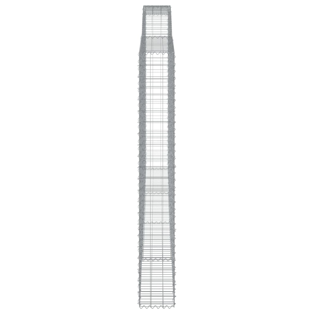 Cos gabion arcuit vidaXL, 400x30x220/240 cm, fier galvanizat, 71.05 Kg ...