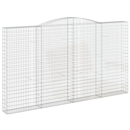 Cos gabion arcuit vidaXL, 400x30x220/240 cm, fier galvanizat, 71.05 Kg ...