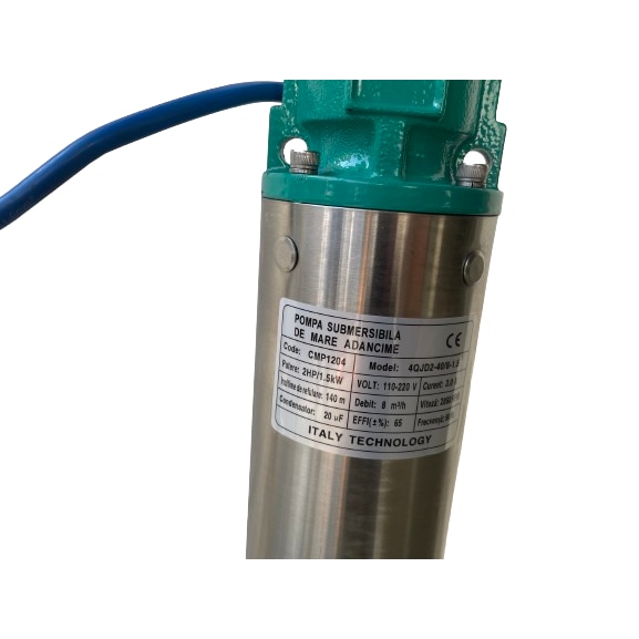 Pompa de apa submersibila de mare adancime, Campion Profesinal, QJD120 ...