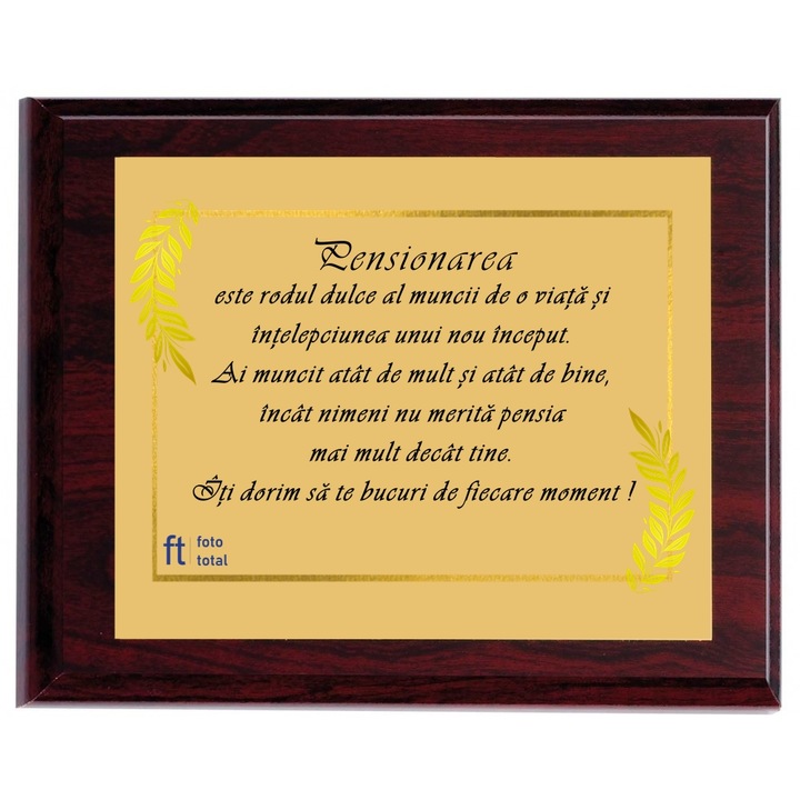 Tablou mahon marmorat, Cadou Pensionare, 20x25 cm - eMAG.ro