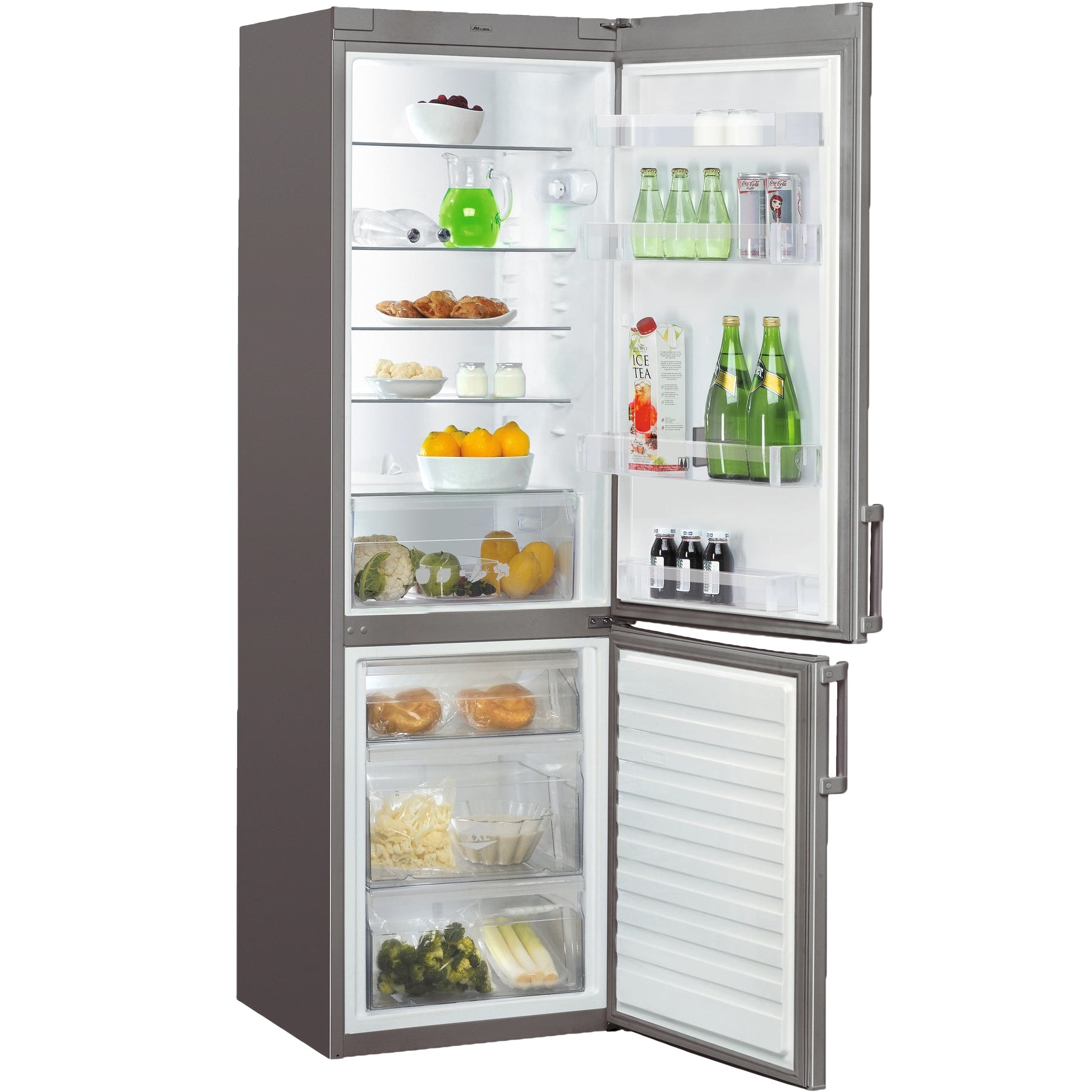 Whirlpool WBE 3714 IX kombinált hűtőszekrény, 368 l, A+ energiaosztály ...