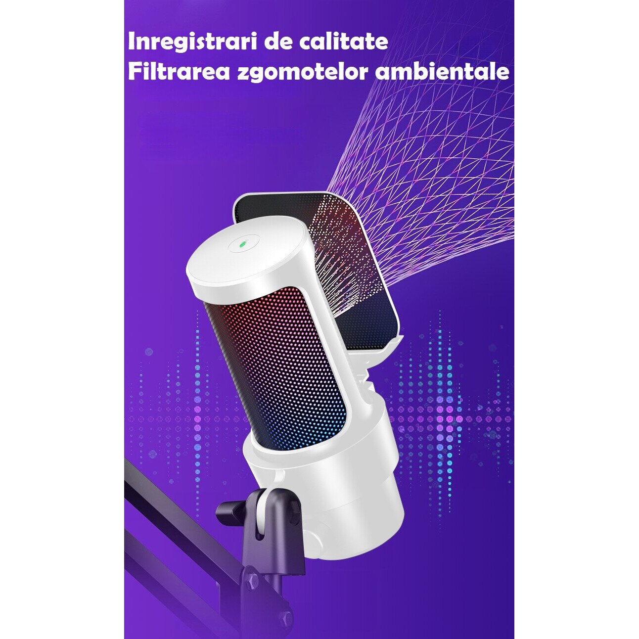 Microfon condensator AxaCube® pentru gaming, youtube, streaming ...