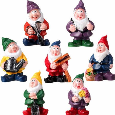 Set 7 Statui Pitici pentru Gradina, Cozevdnt, Rasina, Multicolor - eMAG.ro