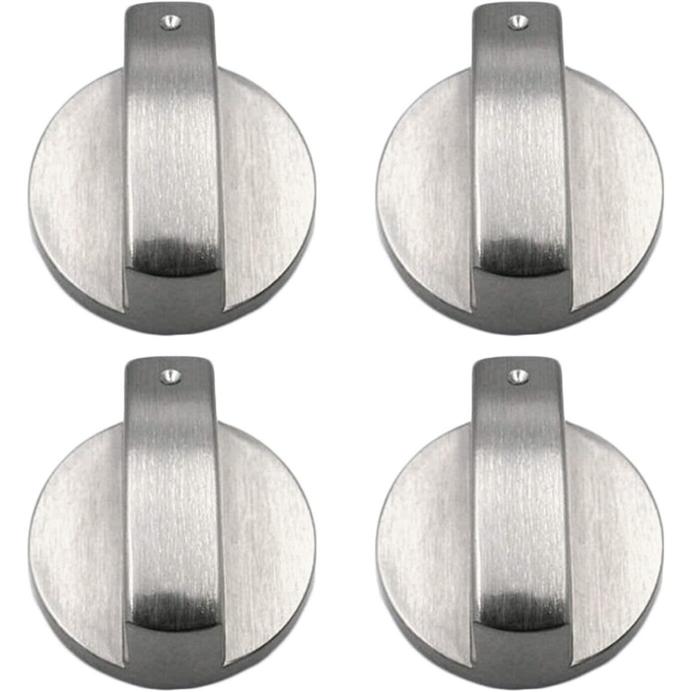 Set 4 butoane aragaz, metal, 6 mm reglaj argintiu - eMAG.ro