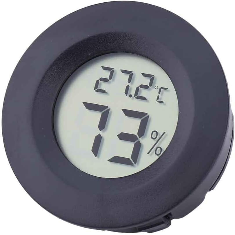 Set 4 Termometre digitale mini LCD rotund, plastic, higrometru pentru ...