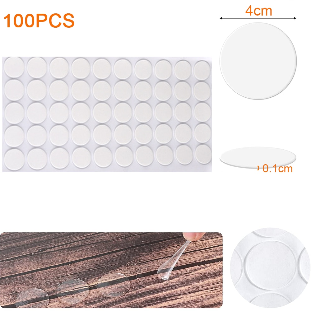 Set 100 buline dublu adezive, Tovbmup, transparente, fara urme - eMAG.ro