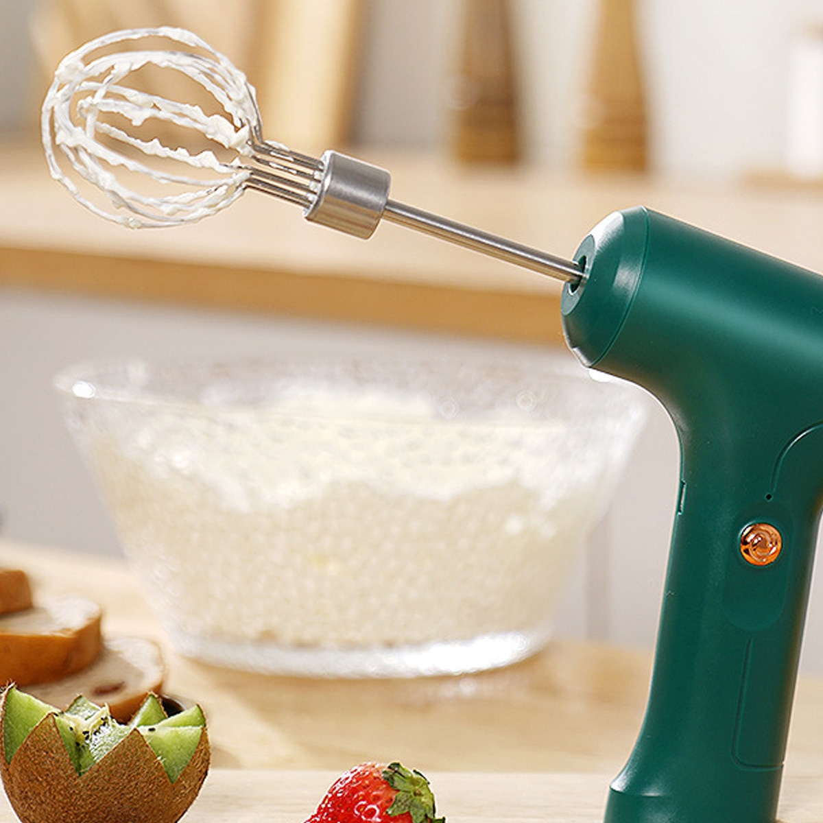 Kabellose wiederaufladbare Handmixer, Edelstahl-Schwingbesen, Einzige ...