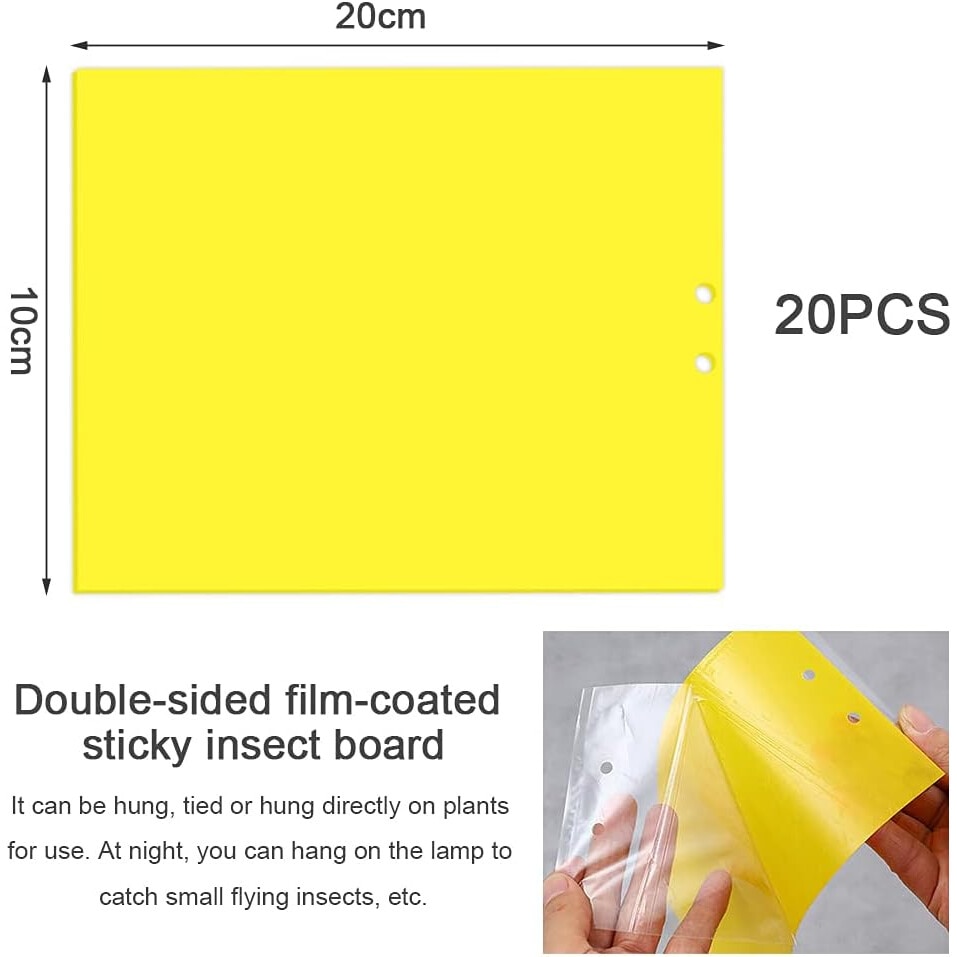 Capcane lipicioase pentru insecte, AMRINUGL, set 20 buc, rezistente la ...