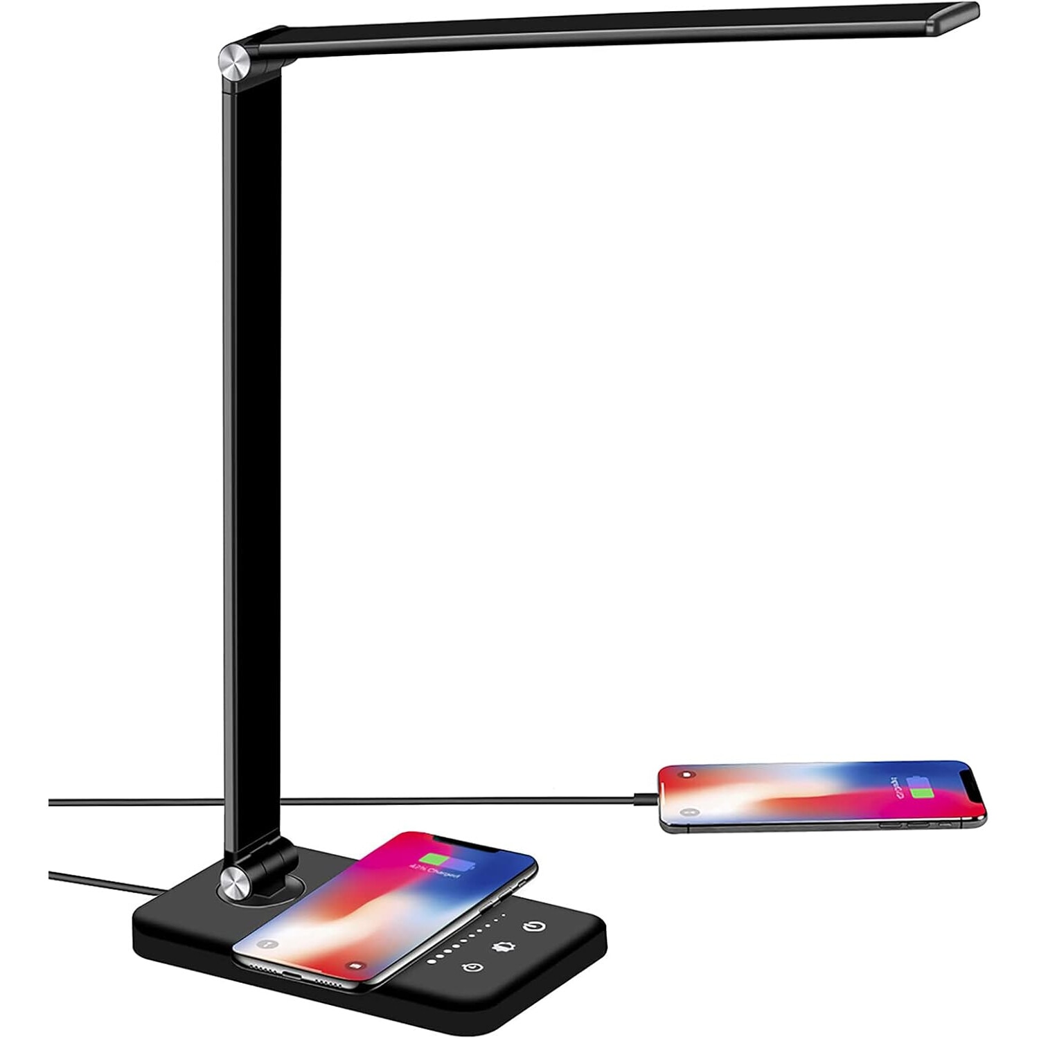 Lampa de birou cu incarcator wireless rapid, lampa de birou LED ...