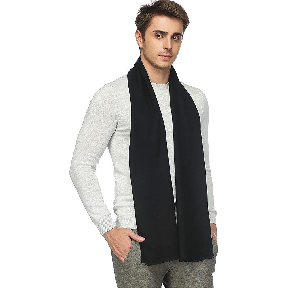 Fular pentru barbati, QttvbTna, Design clasic, Casmir, 180 x 30 cm ...