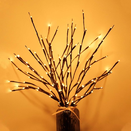 Ramuri Iluminate cu Baterii, Decor Festiv, Alb Cald, Ajustabile - eMAG.ro