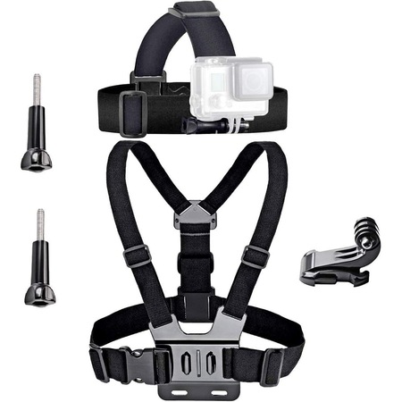 Set de montare pe piept GoPro, banda pentru cap, surub rotativ ...