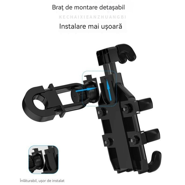 Suport telefon mobil pentru bicicleta, rezistent la socuri, adaptabil ...