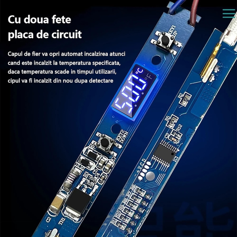 Kit pistol de lipit, display LED, 5 capete de lipit, putere 80W ...