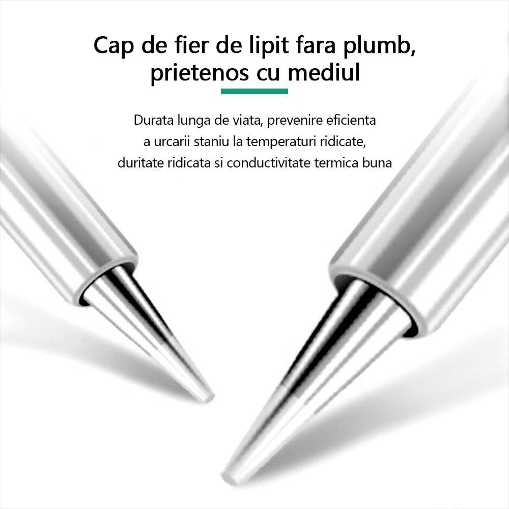 Kit pistol de lipit, display LED, 5 capete de lipit, putere 80W ...