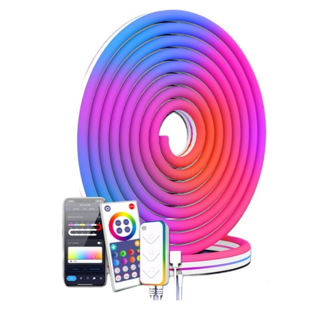 SMART neon szalag, RGB LED, WiFi &BLE, Rugalmas, IP67 ...
