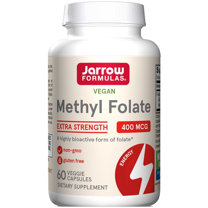 Methyl Folate 400mcg, Jarrow Formulas, Secom, 60 capsule vegetale - eMAG.ro